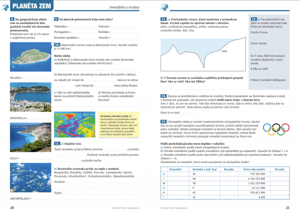 Geografia pre 5. ročník ZŠ – SVET – pracovný zošit - Orbis Pictus ...
