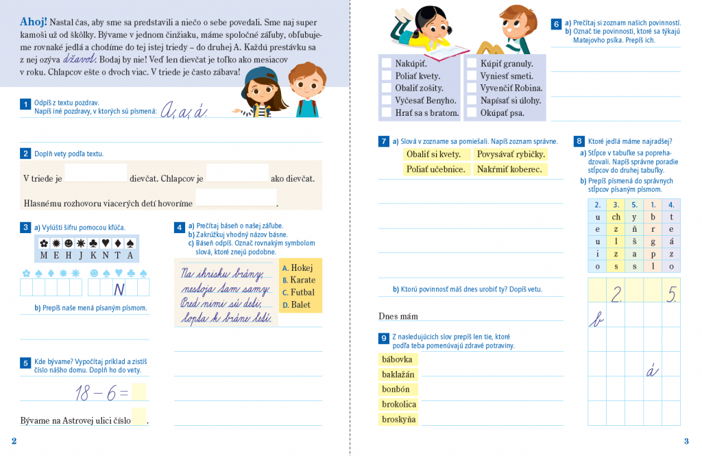 Písanie pre 2. ročník ZŠ – Moje písmená, slová, vety – učiteľská verzia ...